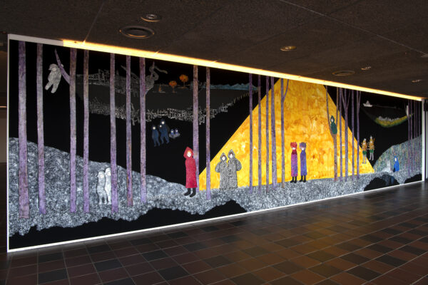 田中千智《生きている壁画》第3段階の制作 – potari